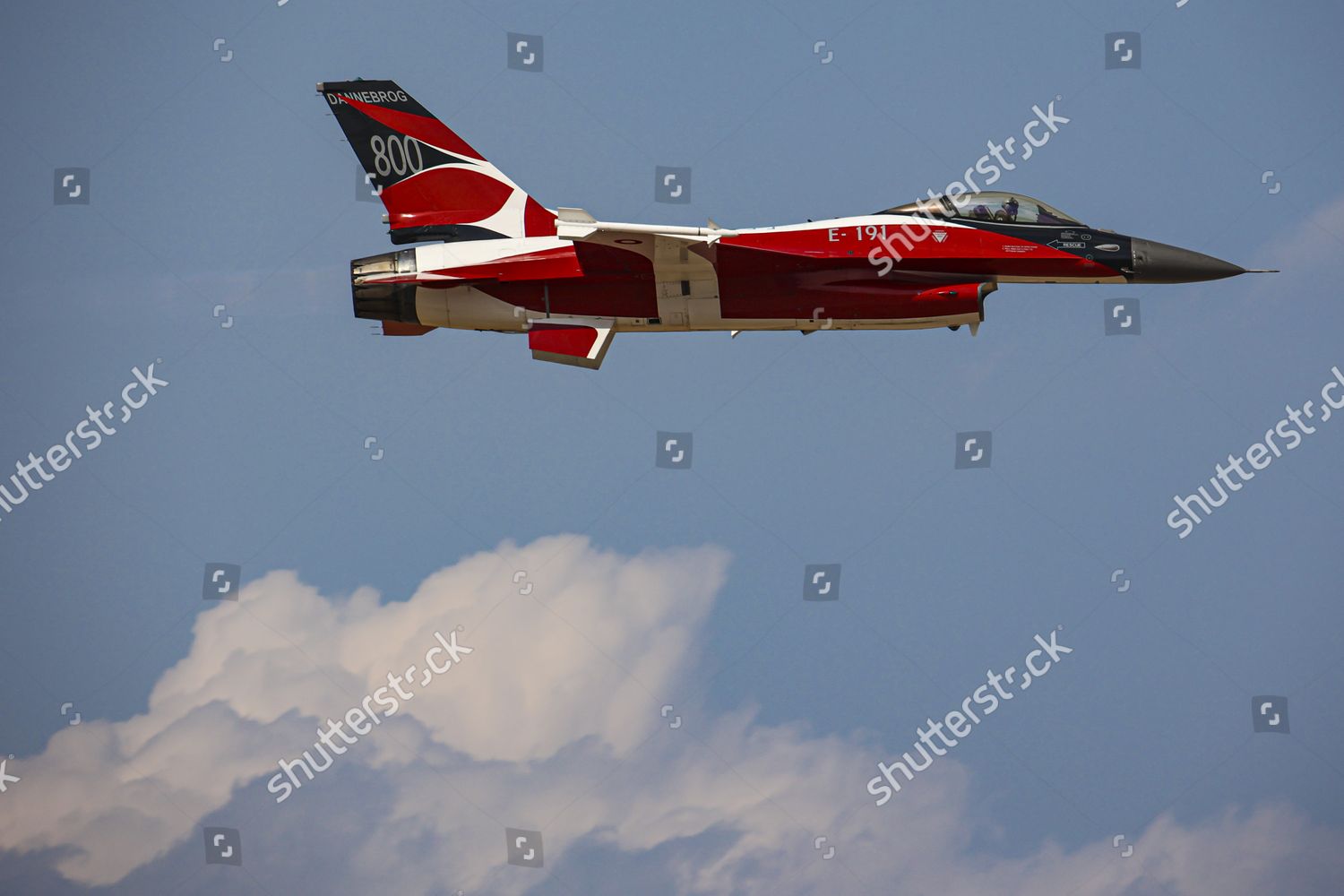 Iconic Red Solo F16 Flag Denmark Editorial Stock Photo - Stock Image ...