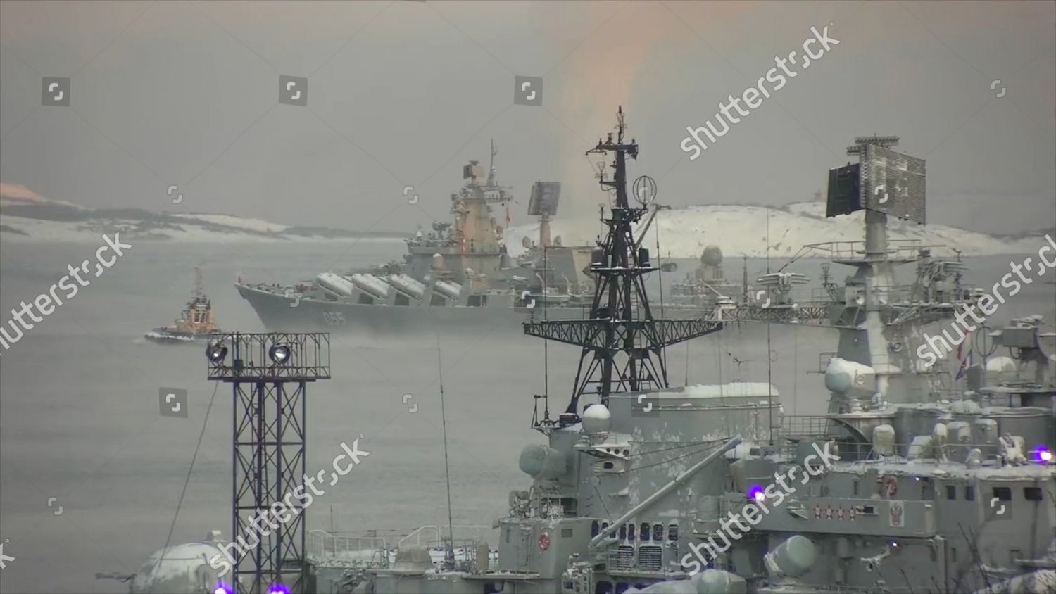 Detachment Warships Support Vessels Northern Fleet Editorial Stock ...