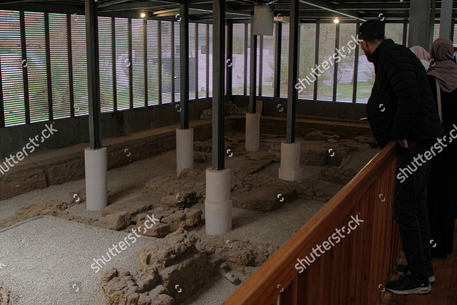 Visitors Roam Site Ancient Byzantine Church Editorial Stock Photo ...