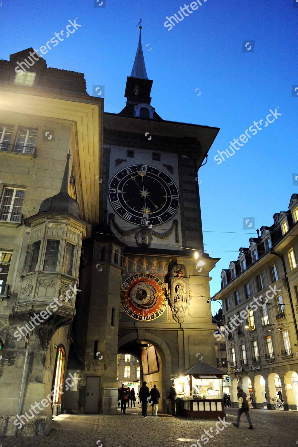 Clock Tower Zeitglockenturm Old Town Bern Editorial Stock Photo - Stock ...