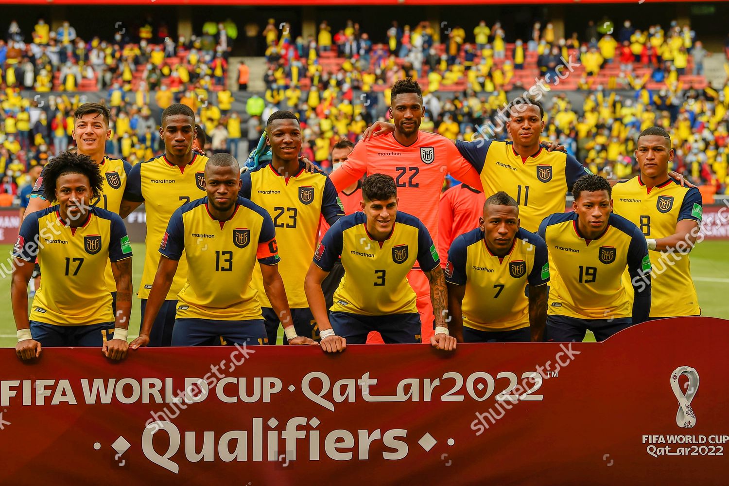 Eleven Starting Players Ecuador Pose Official Editorial Stock Photo ...