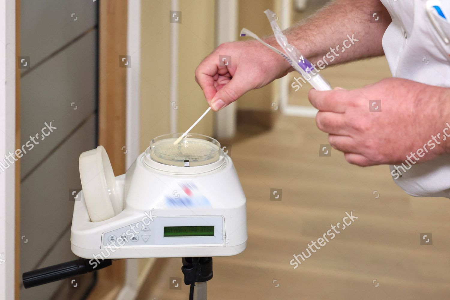 BIOCOLLECTOR AGAR SAMPLING SWAB MEASUREMENT SARS-COV-2 Editorial Stock ...