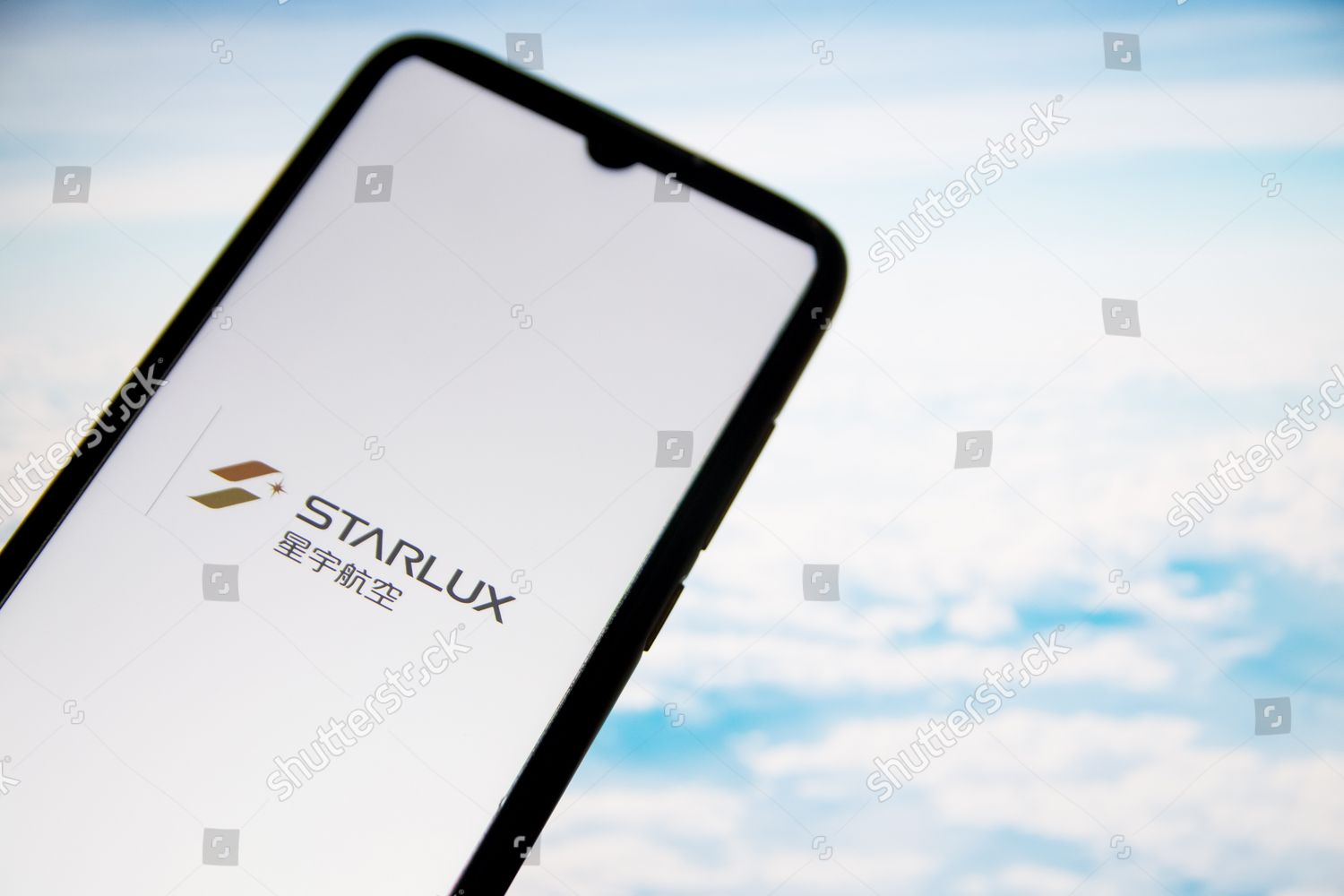This Photo Illustration Starlux Airlines Logo Editorial Stock Photo ...