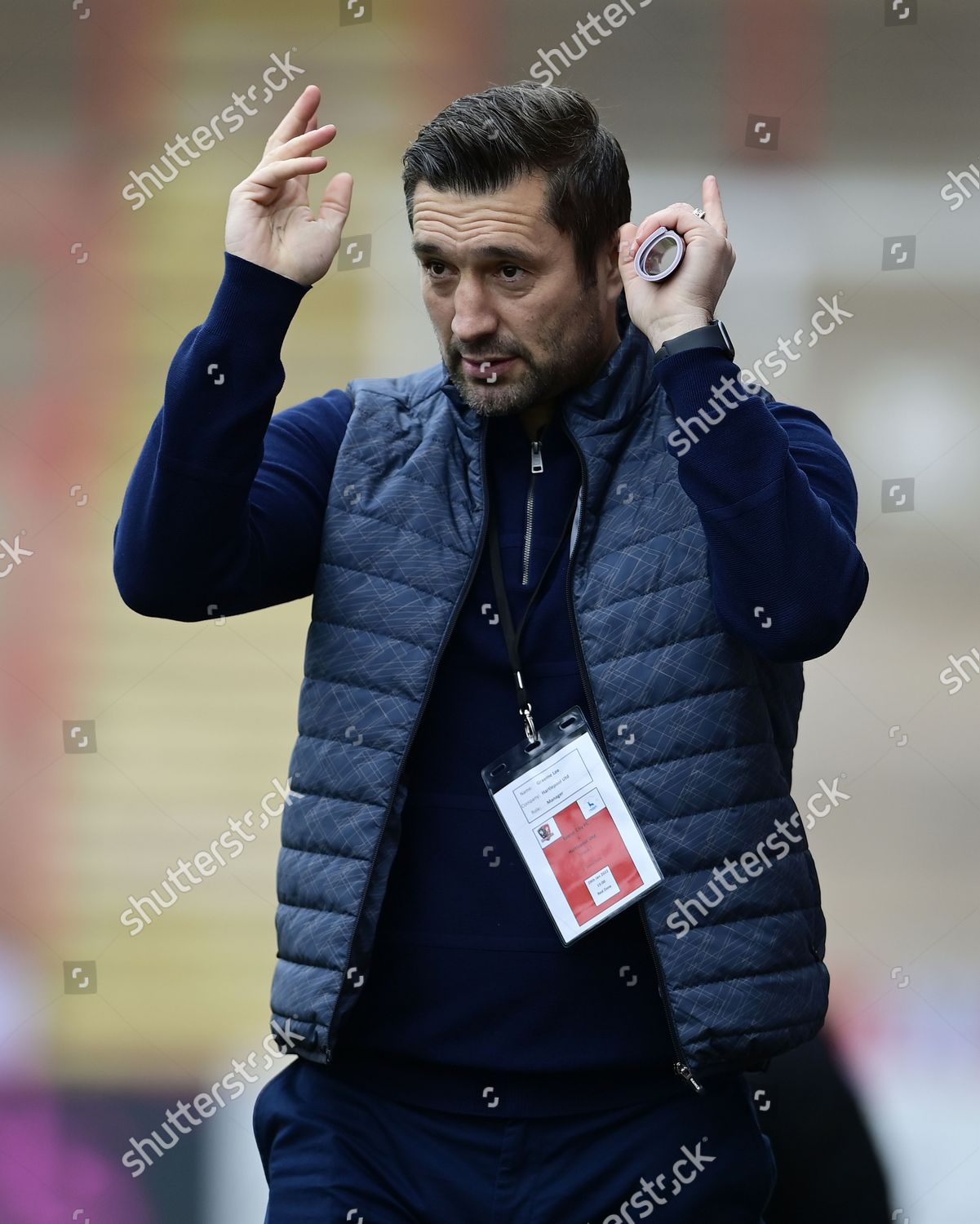 Graeme Lee Manager Hartlepool United Before Editorial Stock Photo ...