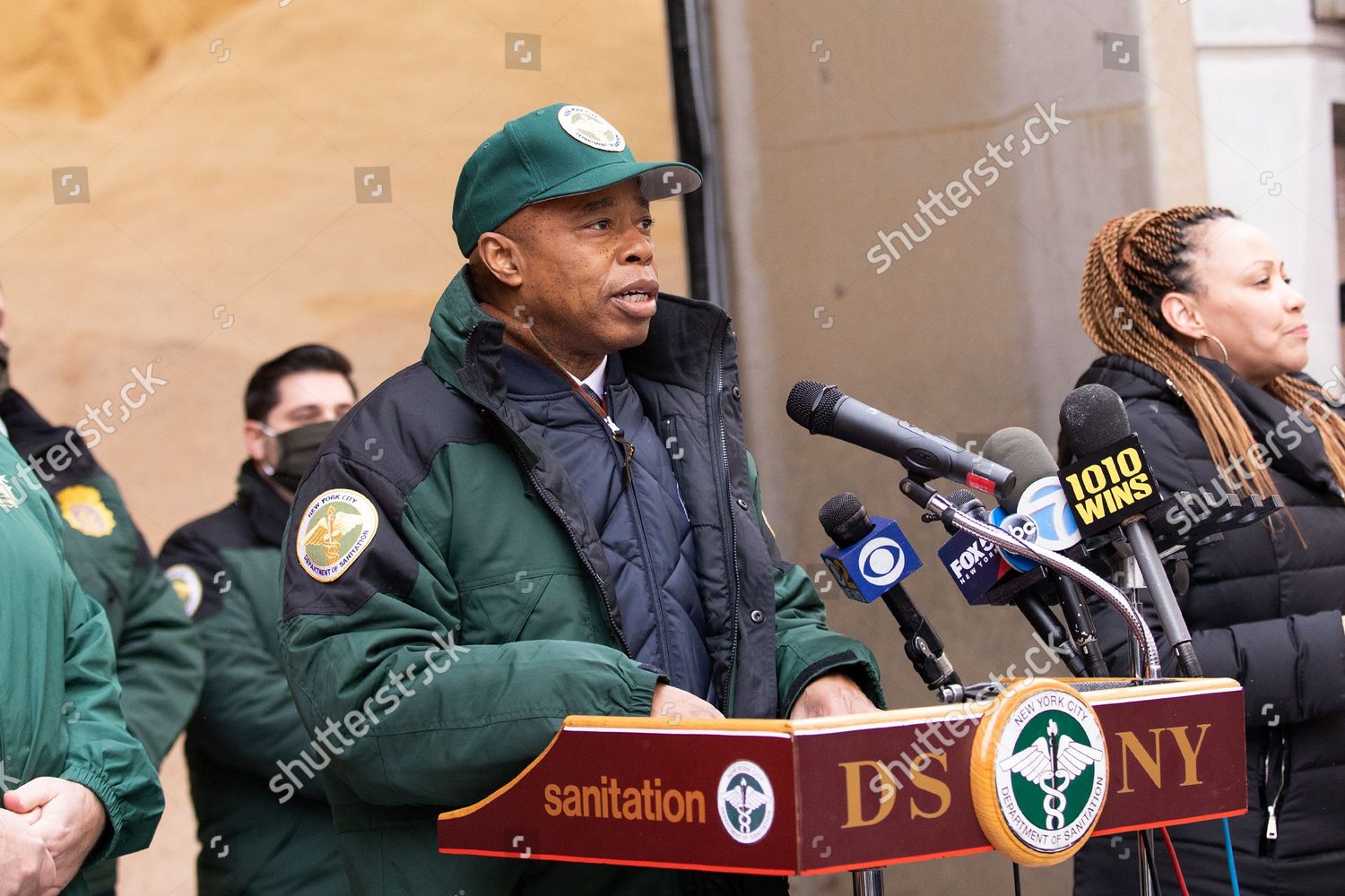 Mayor Eric Adams Press Conference Preparation Editorial Stock Photo ...
