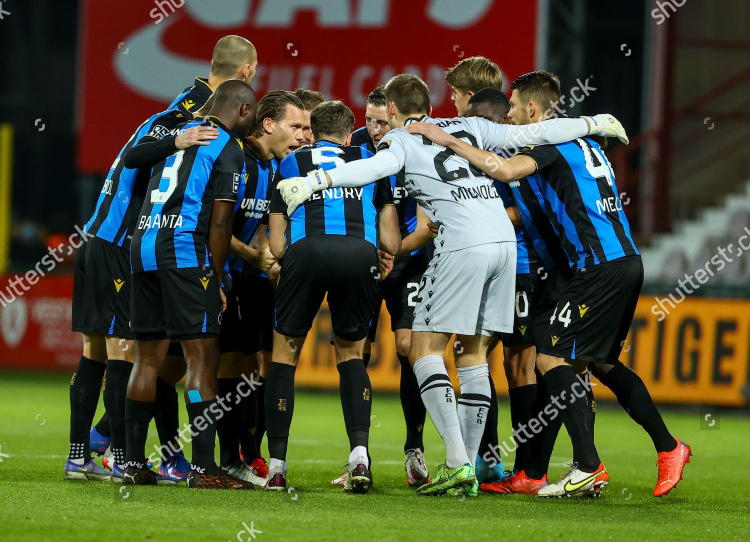Clubs Players Pictured Before Soccer Match Editorial Stock Photo ...