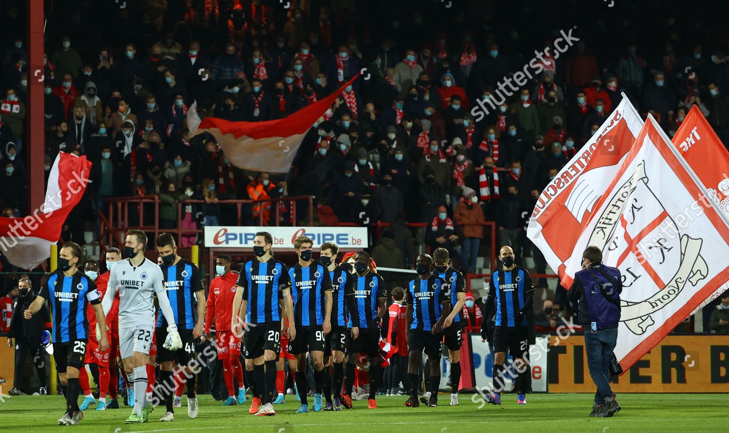 Clubs Players Pictured Before Soccer Match Editorial Stock Photo ...