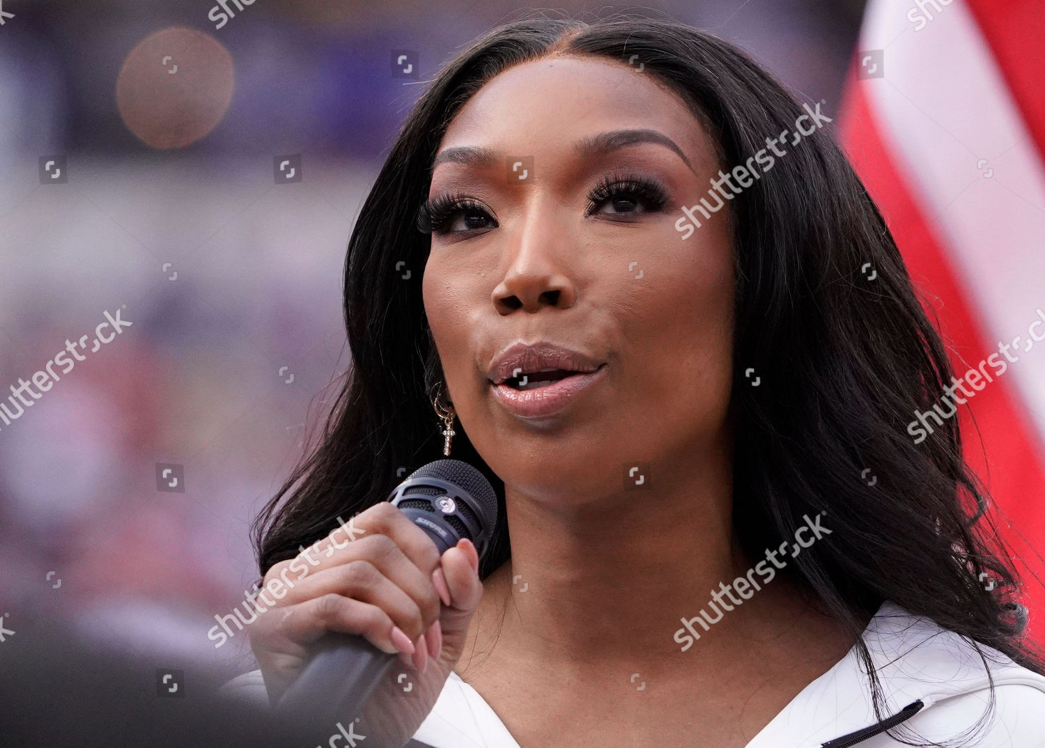 Brandy Sings National Anthem Nfc Championship Editorial Stock Photo ...