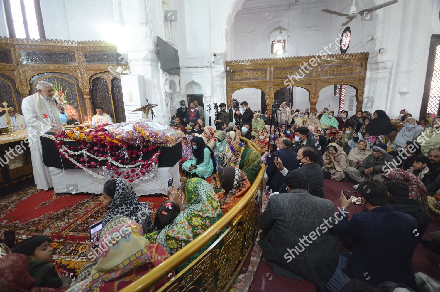 Mourners Carry Casket Christian Priest Father Editorial Stock Photo ...