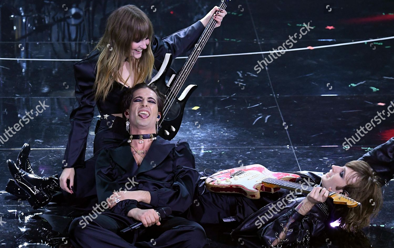 ITALIAN ROCK BAND MANESKIN PERFORMS ON Editorial Stock Photo - Stock ...