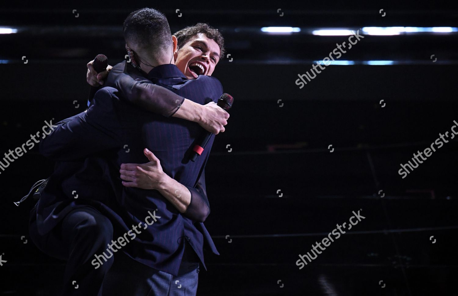 Italian Singers Blanco L Mahmood Perform Editorial Stock Photo - Stock ...