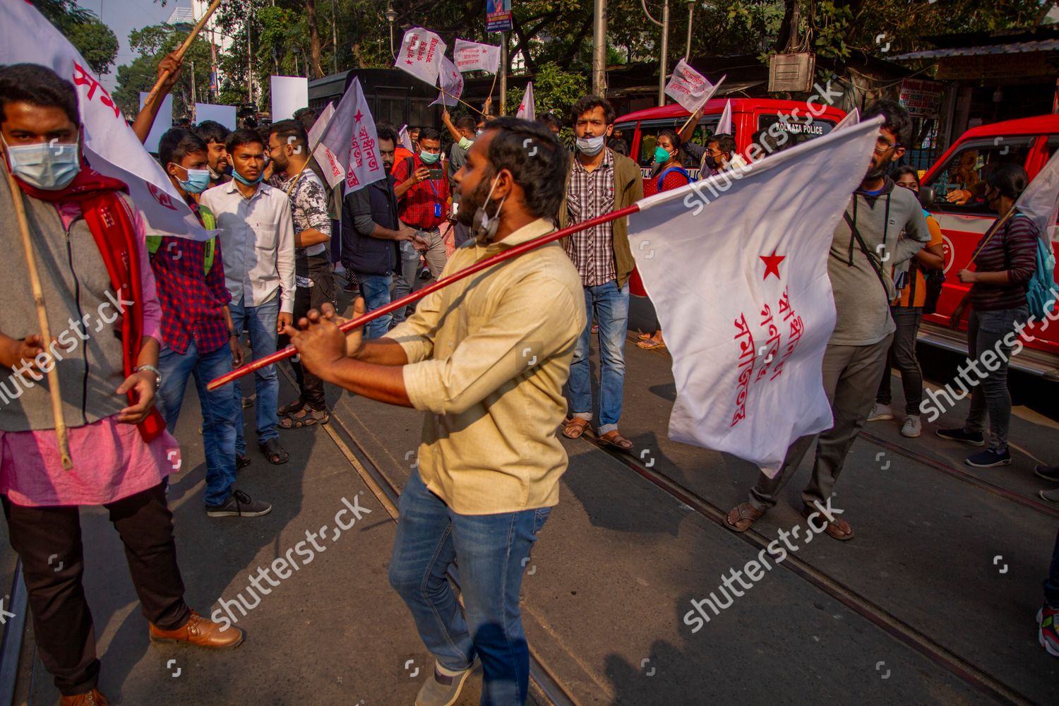 Student Fedaration India Protest Reopening School Editorial Stock Photo ...