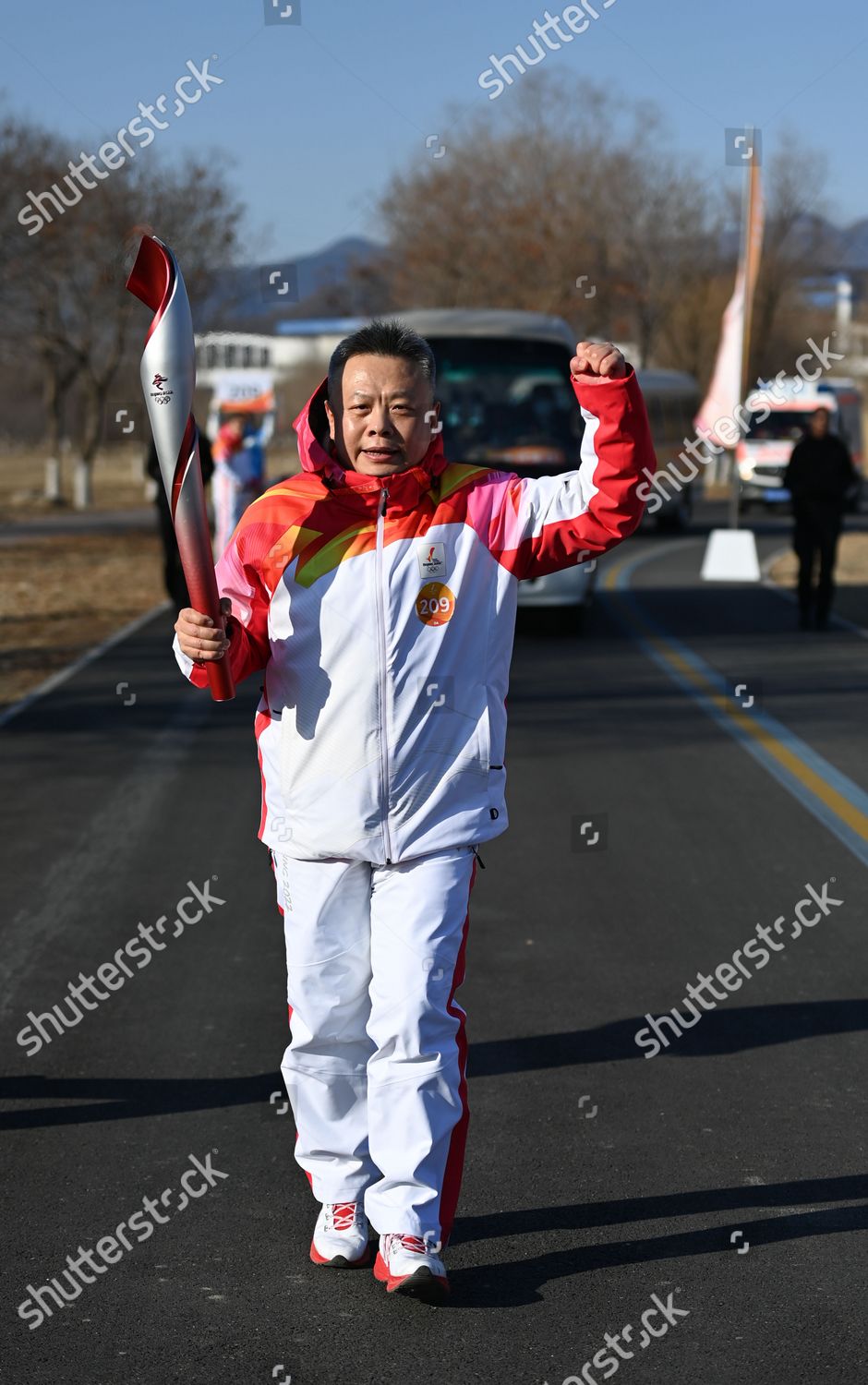 Torch Bearer Jiang Hu Runs Torch Editorial Stock Photo - Stock Image | Shutterstock
