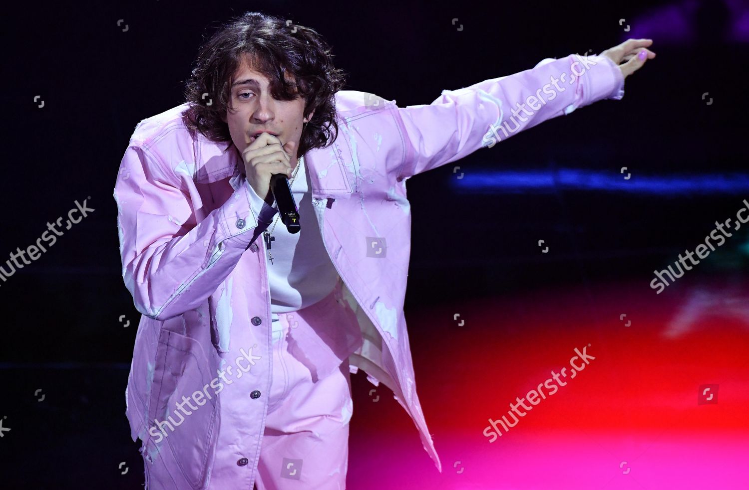 Italian Singer Sangiovanni Performs On Stage Editorial Stock Photo ...