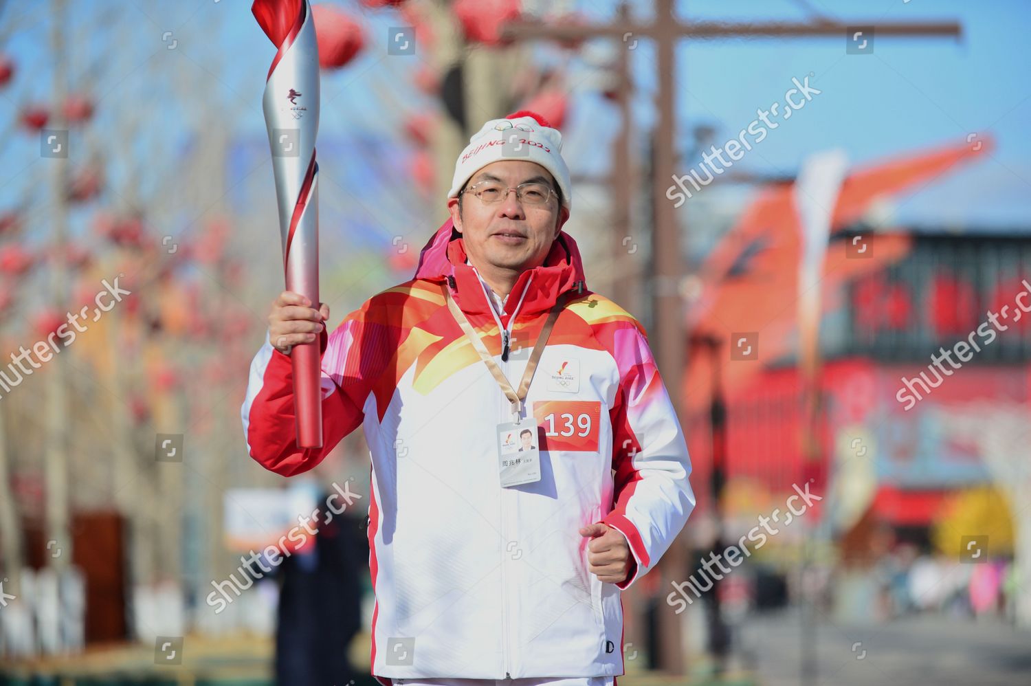Torch Bearer Zhou Zhaolin Runs Torch Editorial Stock Photo - Stock Image | Shutterstock