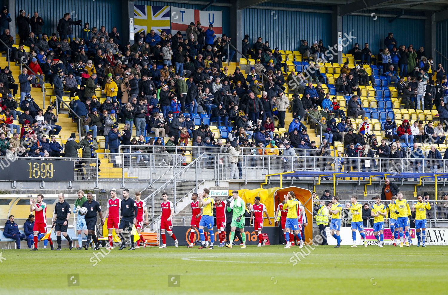 Teams Walk Out Kick Off During Editorial Stock Photo - Stock Image ...