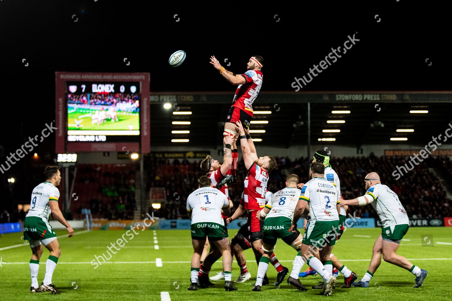 Lewis Ludlow Gloucester Rugby Claims Lineout Editorial Stock Photo ...