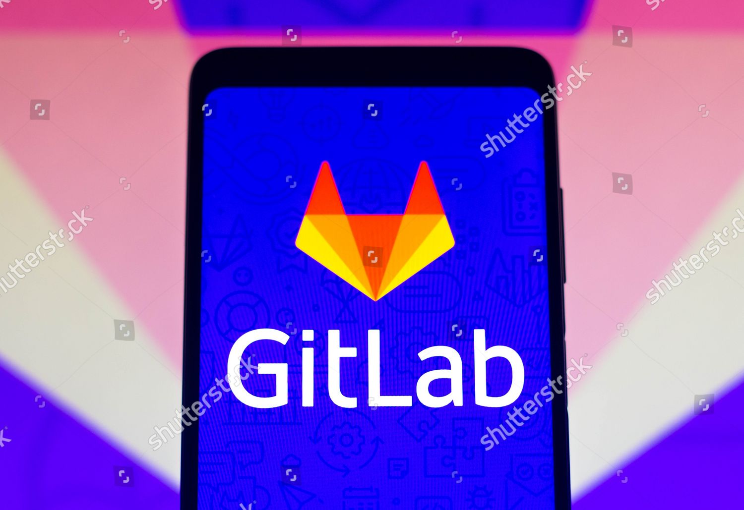 This Photo Illustration Gitlab Logo Seen Editorial Stock Photo - Stock ...