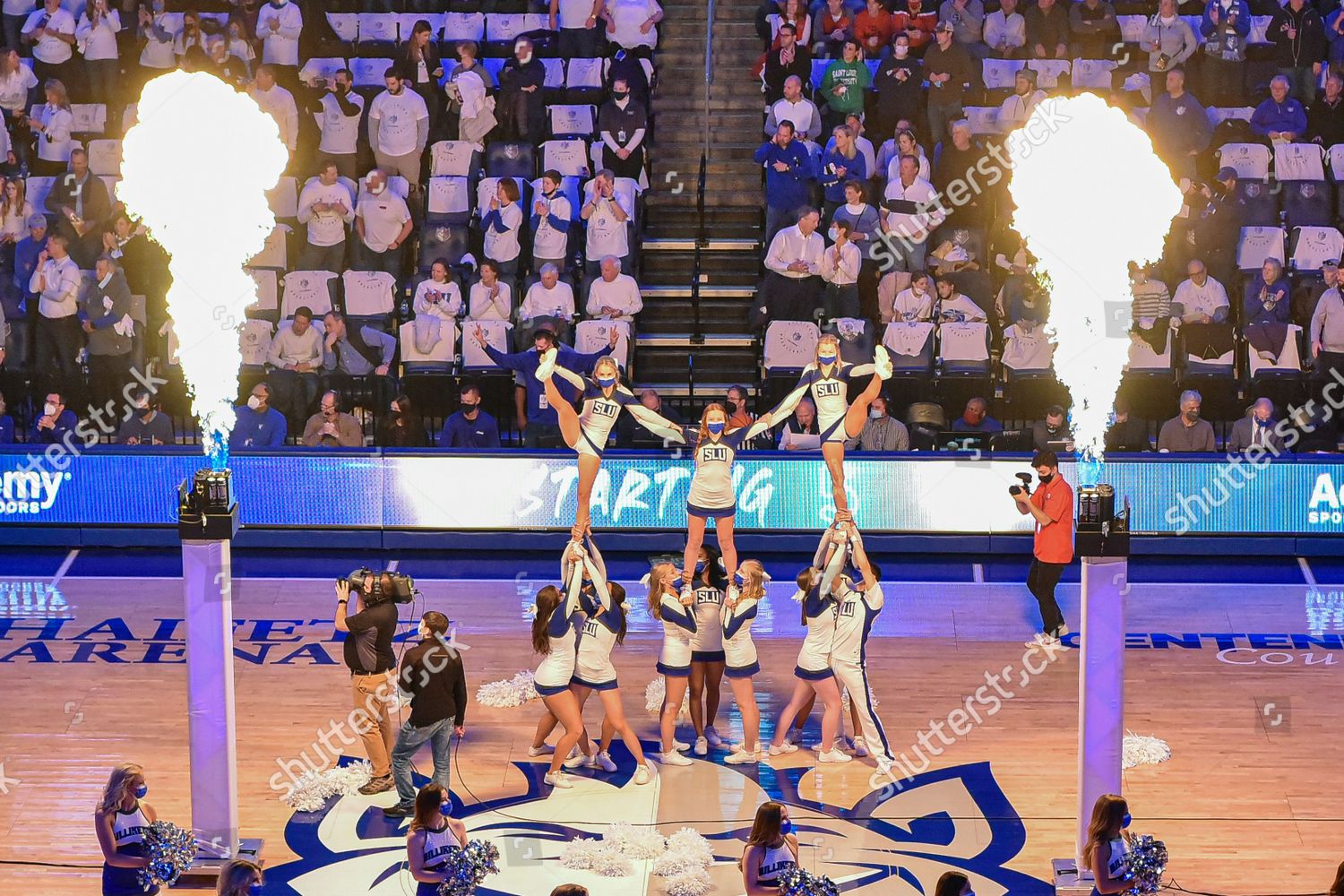Saint Louis Cheerleaders Perform During Player Editorial Stock Photo ...