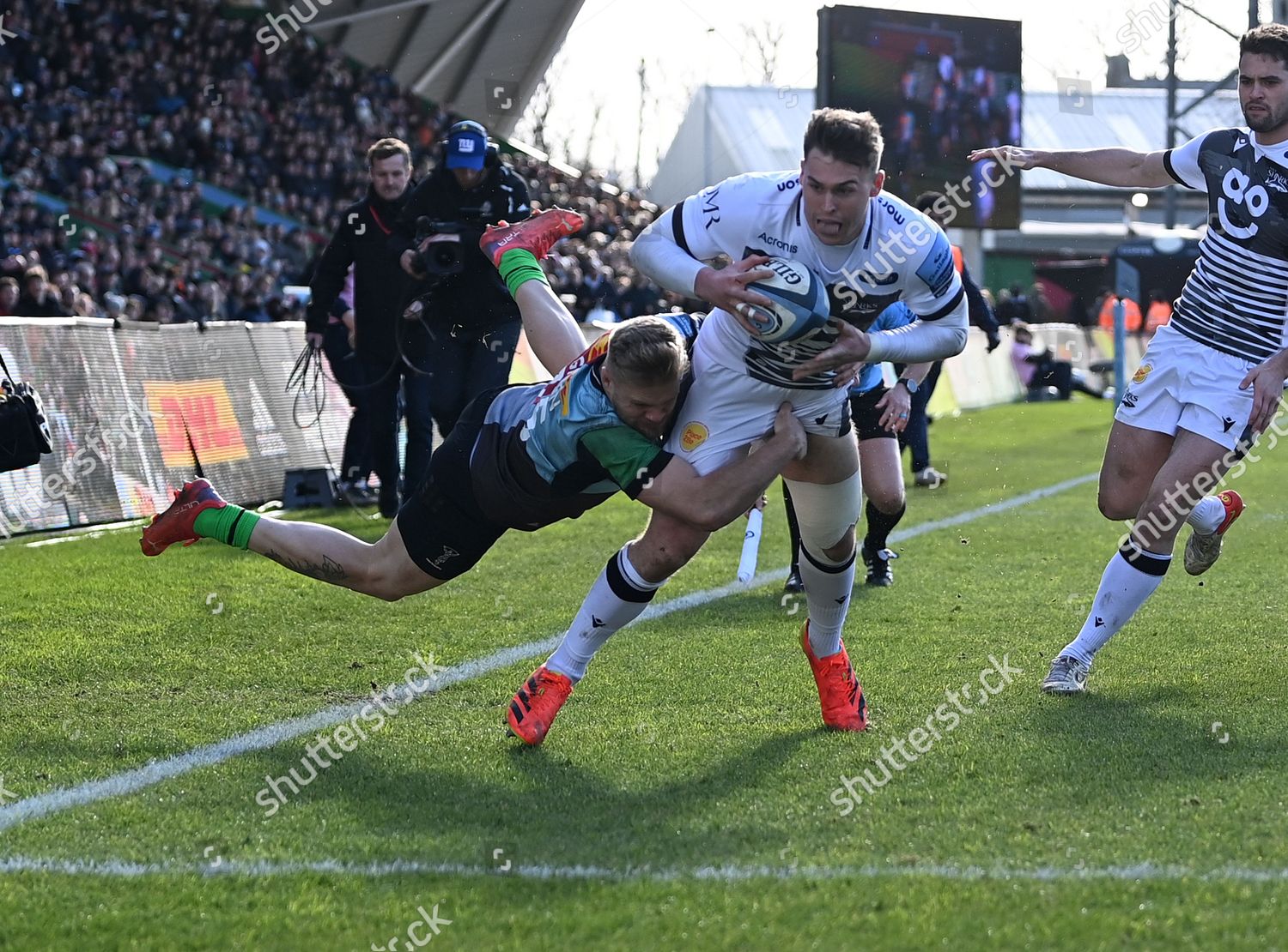 Tom Roebuck Sale Sharks Dives Score Editorial Stock Photo - Stock Image ...