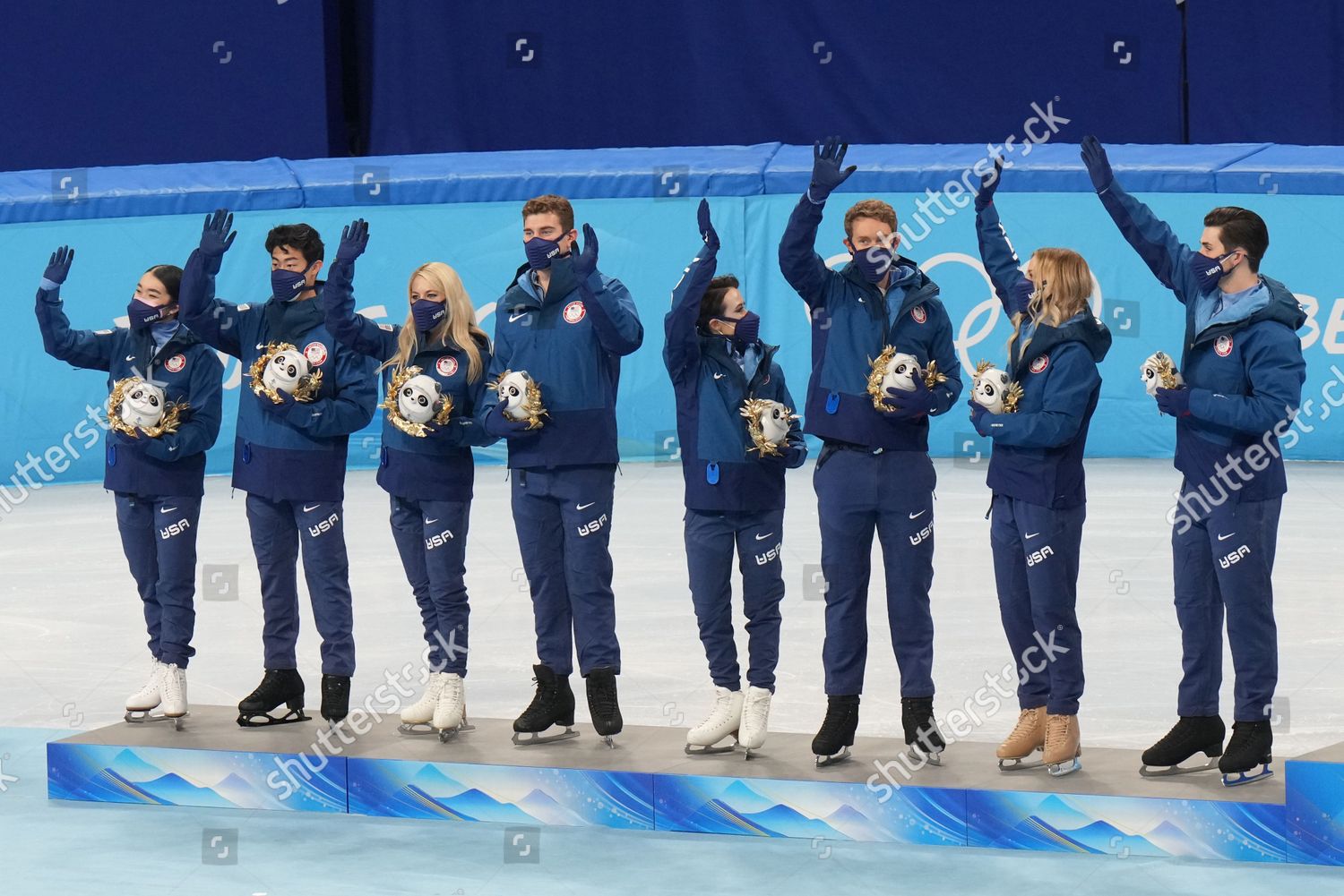 Members Usa Skating Team Celebrate They Editorial Stock Photo - Stock ...