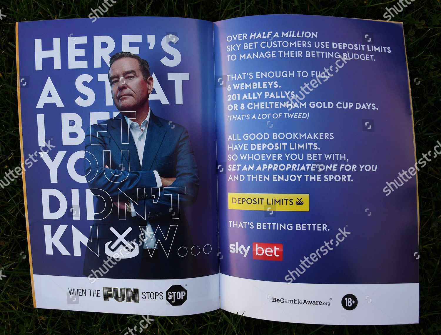 Sky Bet Advert Match Programme Editorial Stock Photo - Stock Image ...