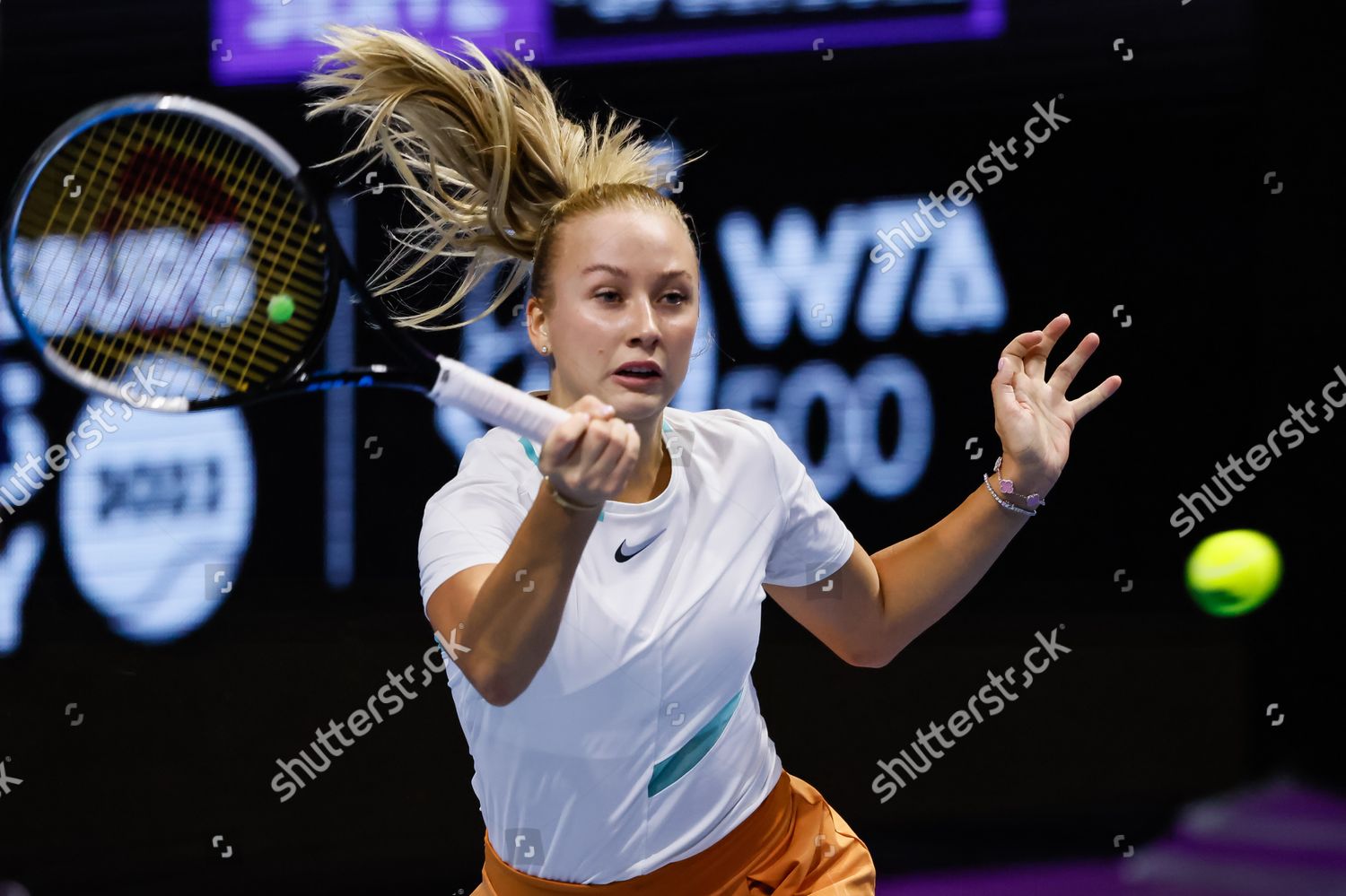 ANASTASIA POTAPOVA RUSSIA RETURNS BALL MARIA Editorial Stock Photo ...