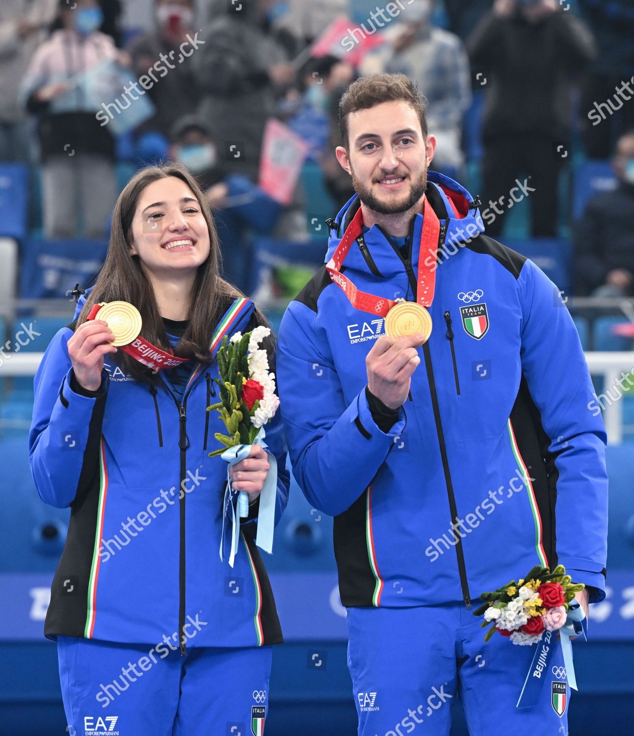 Gold Medalists Stefania Constantini L Amos Editorial Stock Photo ...