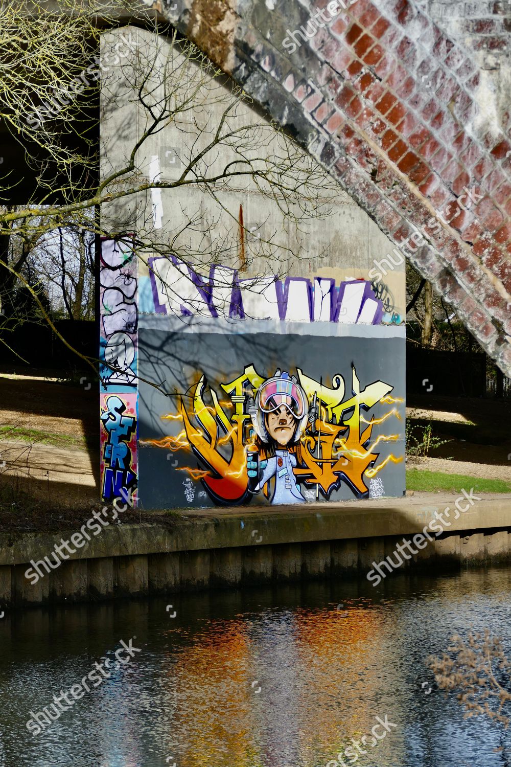 Recent Artworks On Underside Viaduct Loddon Editorial Stock Photo ...