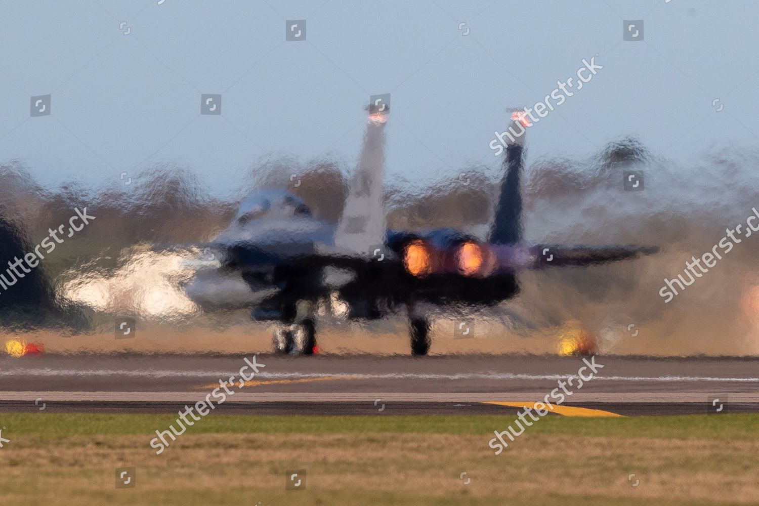 American F15 Fighter Jets Taking Off Editorial Stock Photo - Stock ...