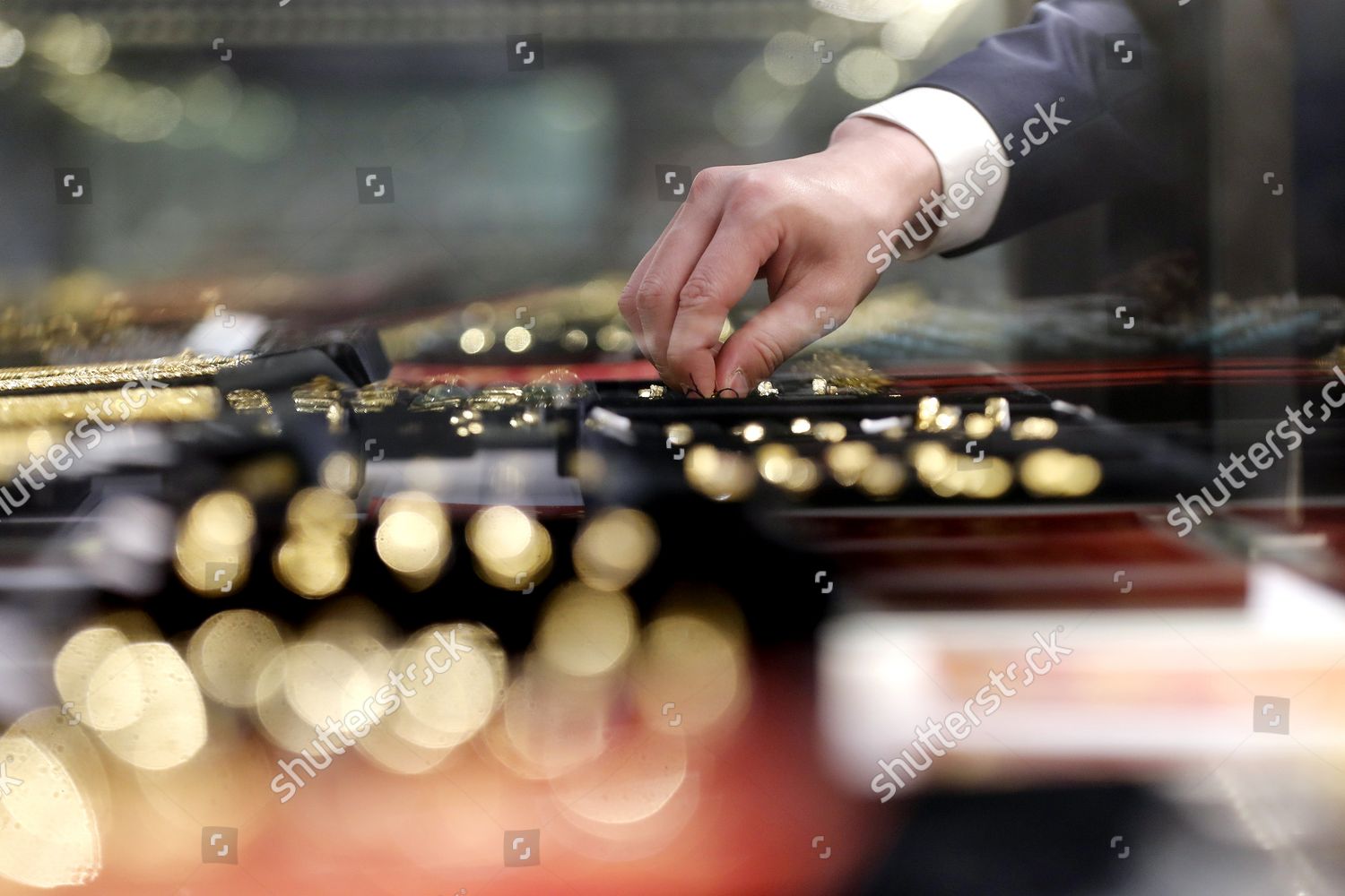 Salesman Picks Gold Item Jewelry Shop Editorial Stock Photo - Stock ...