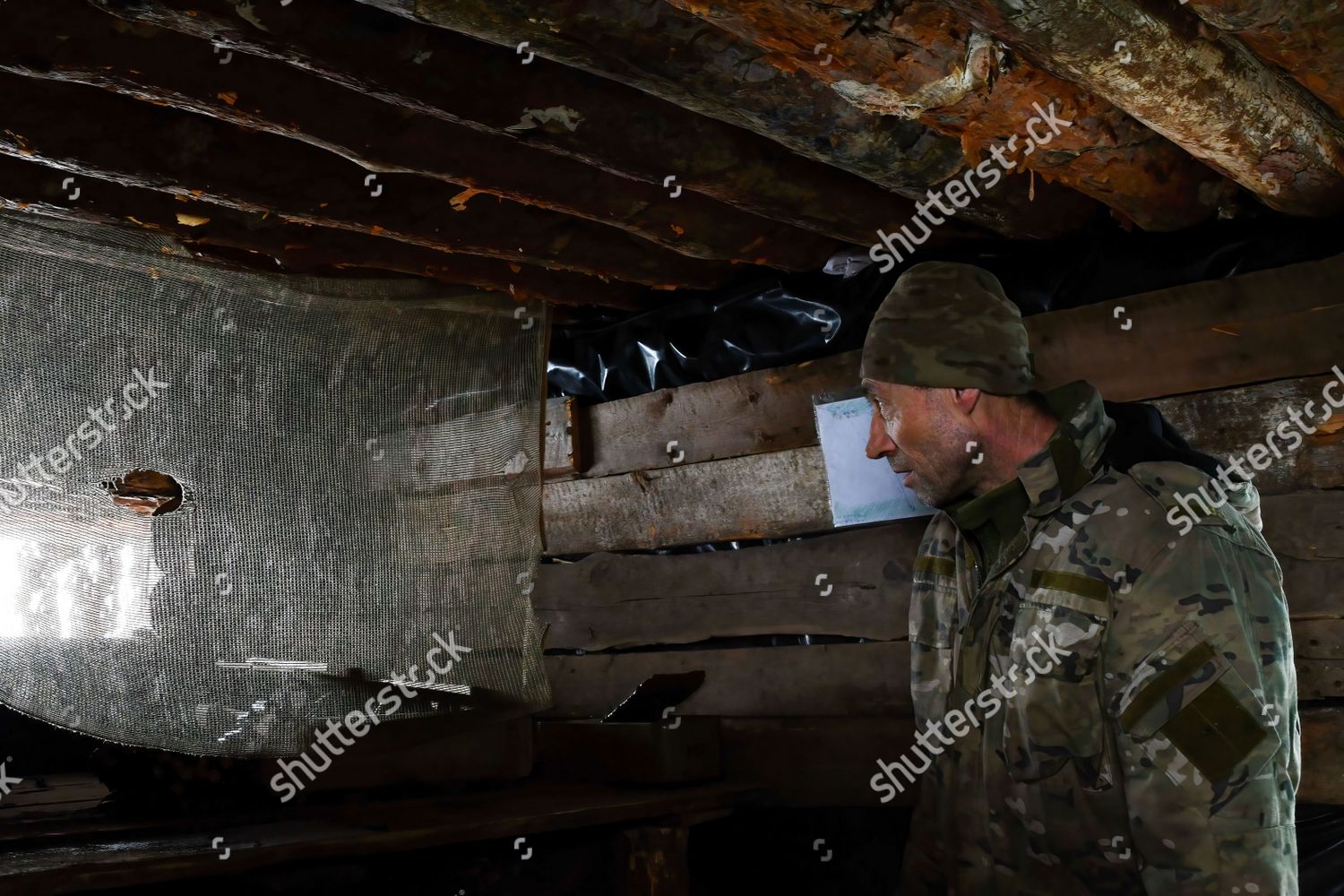 Ukrainian Serviceman Seen Machine Gun Trench Editorial Stock Photo ...