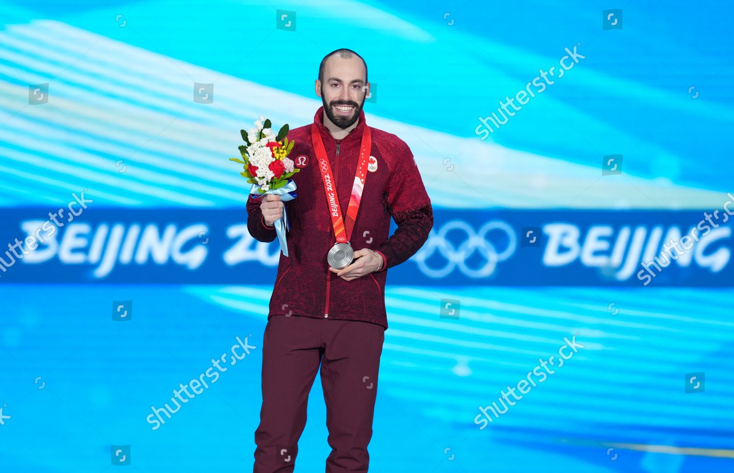 Silver Medalist Steven Dubois Canada Poses Editorial Stock Photo ...