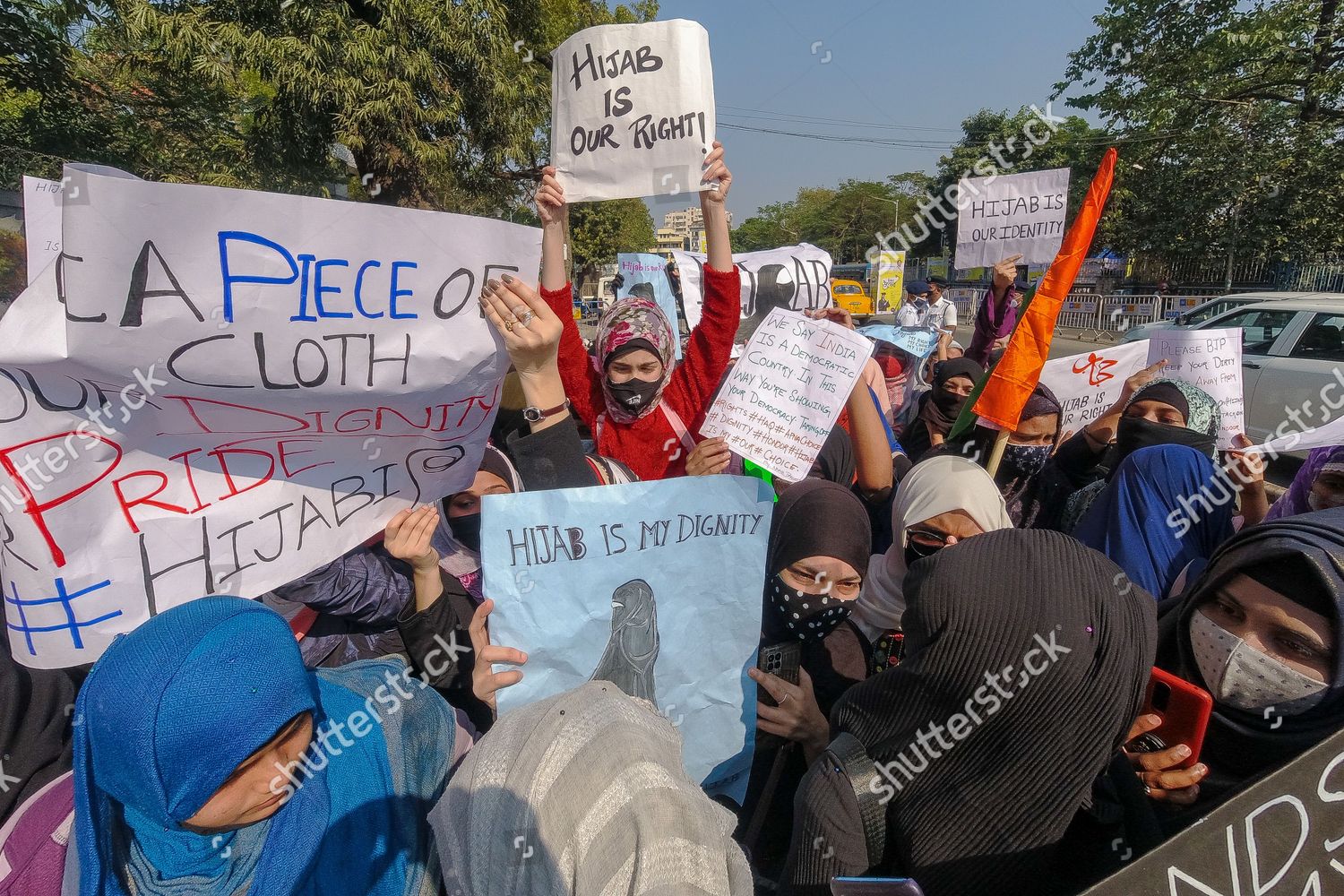 Students Citizens Clad Burqa Joined Peaceful Editorial Stock Photo ...