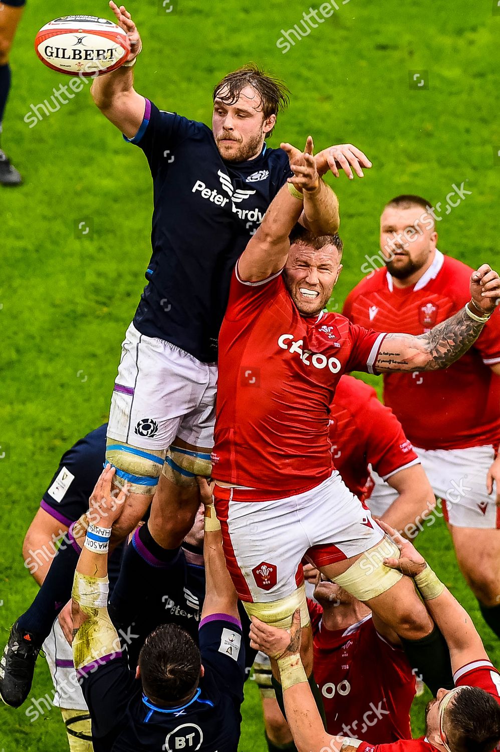 Jonny Gray Scotland Wins Line Out Editorial Stock Photo - Stock Image ...