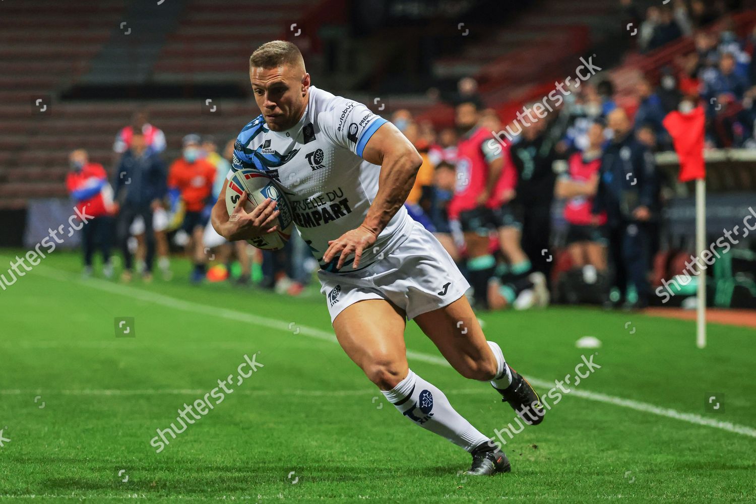 Toulouses Matty Russell Runs Try Editorial Stock Photo - Stock Image ...