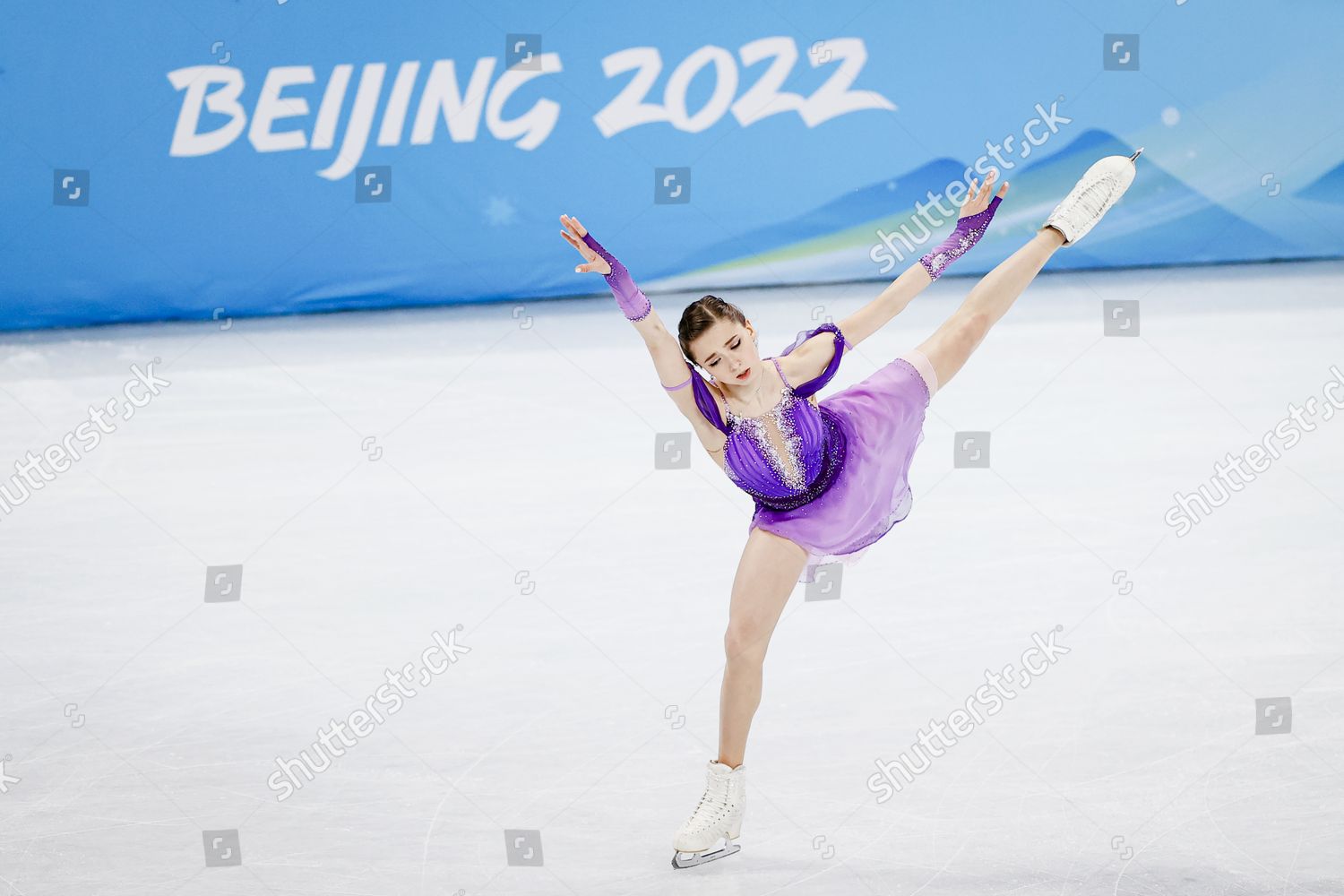 Russian Figure Skater Kamila Valijeva Warms Editorial Stock Photo ...