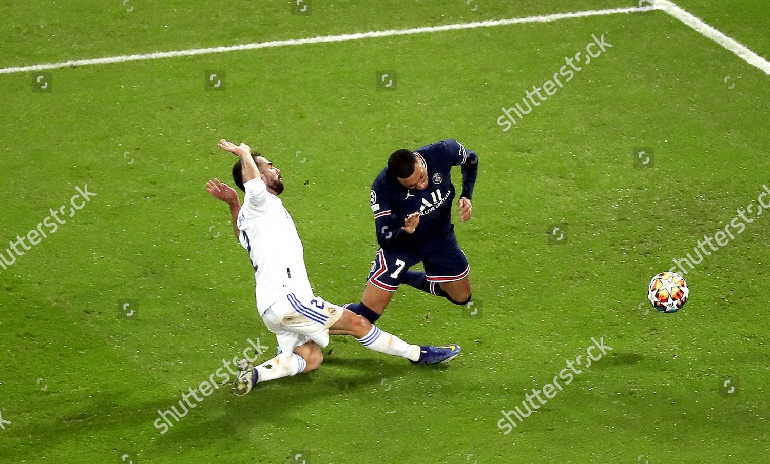 Kylian Mbappe R Psg Fouled By Editorial Stock Photo - Stock Image ...