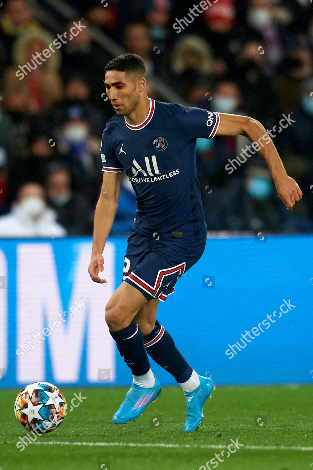 Achraf Hakimi Psg Runs Ball During Editorial Stock Photo - Stock Image ...