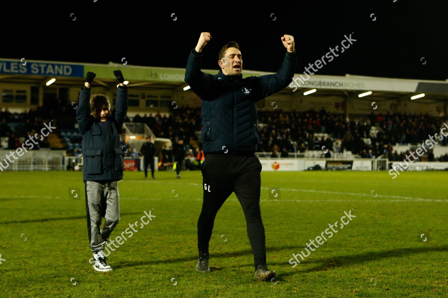 Graeme Lee Hartlepool United Manager Celebrates Editorial Stock Photo ...