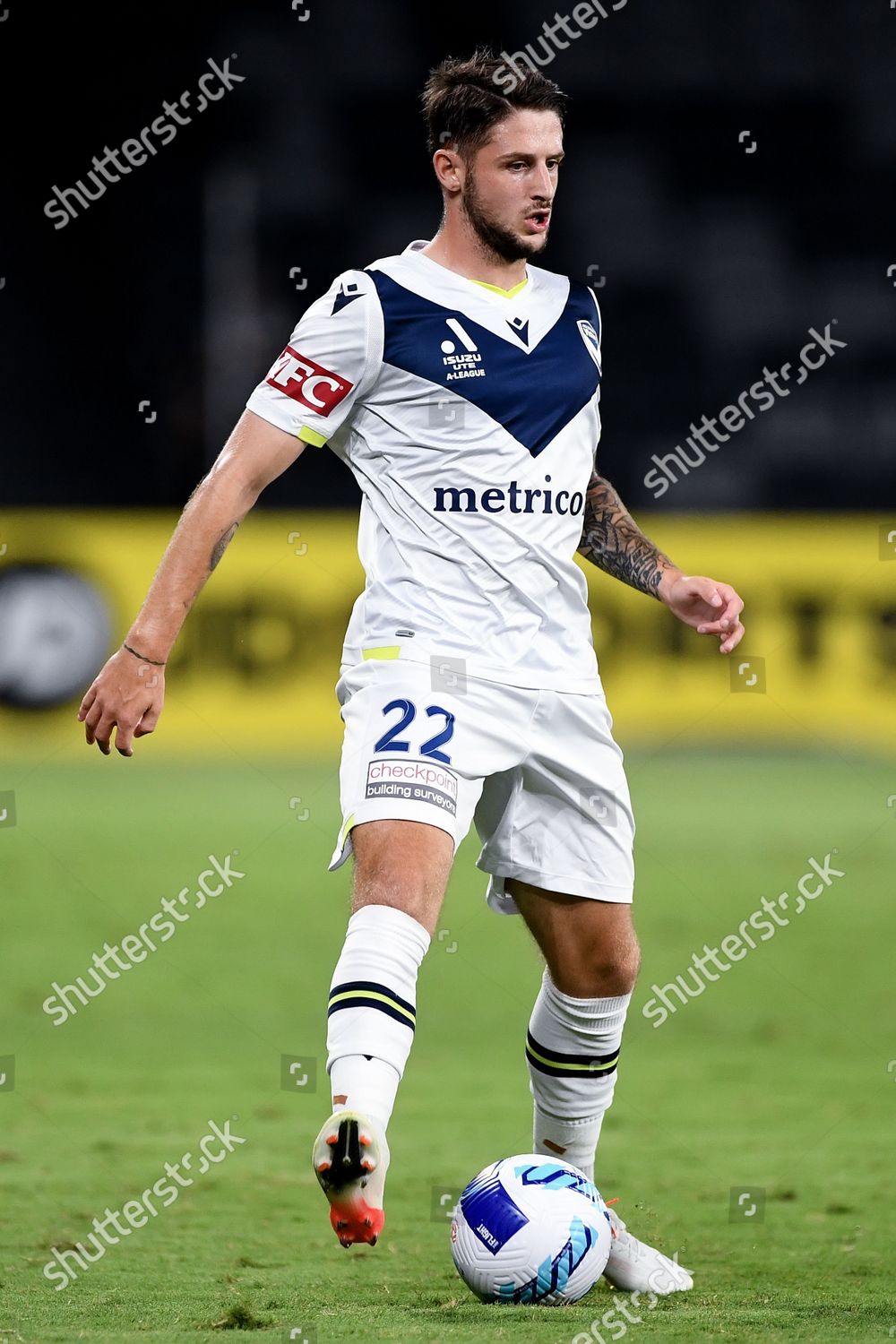 Jake Brimmer Melbourne Victory Controls Ball Editorial Stock Photo ...