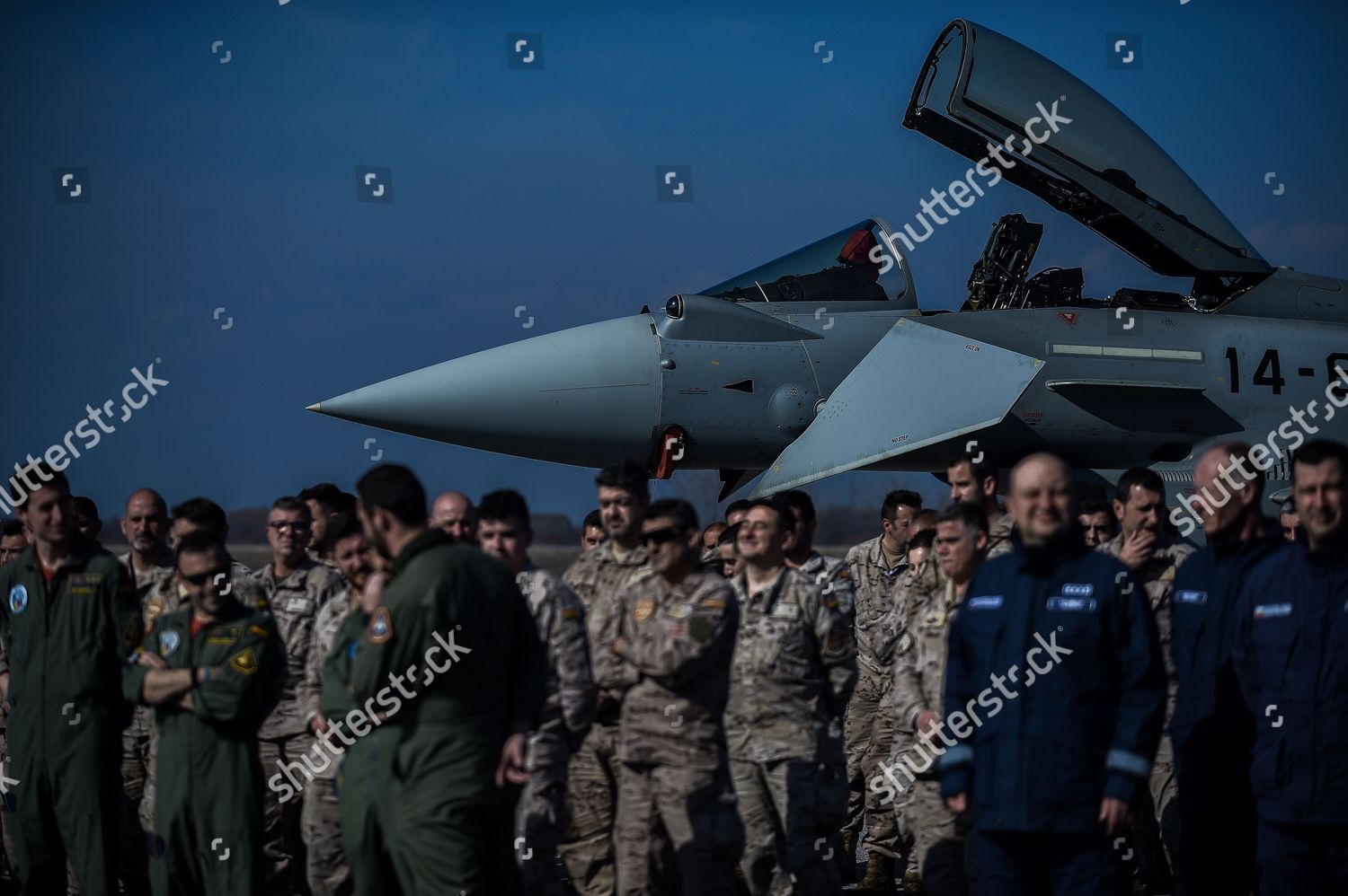Eurofighter Typhoon Jet Seen Behind Pilots Editorial Stock Photo ...