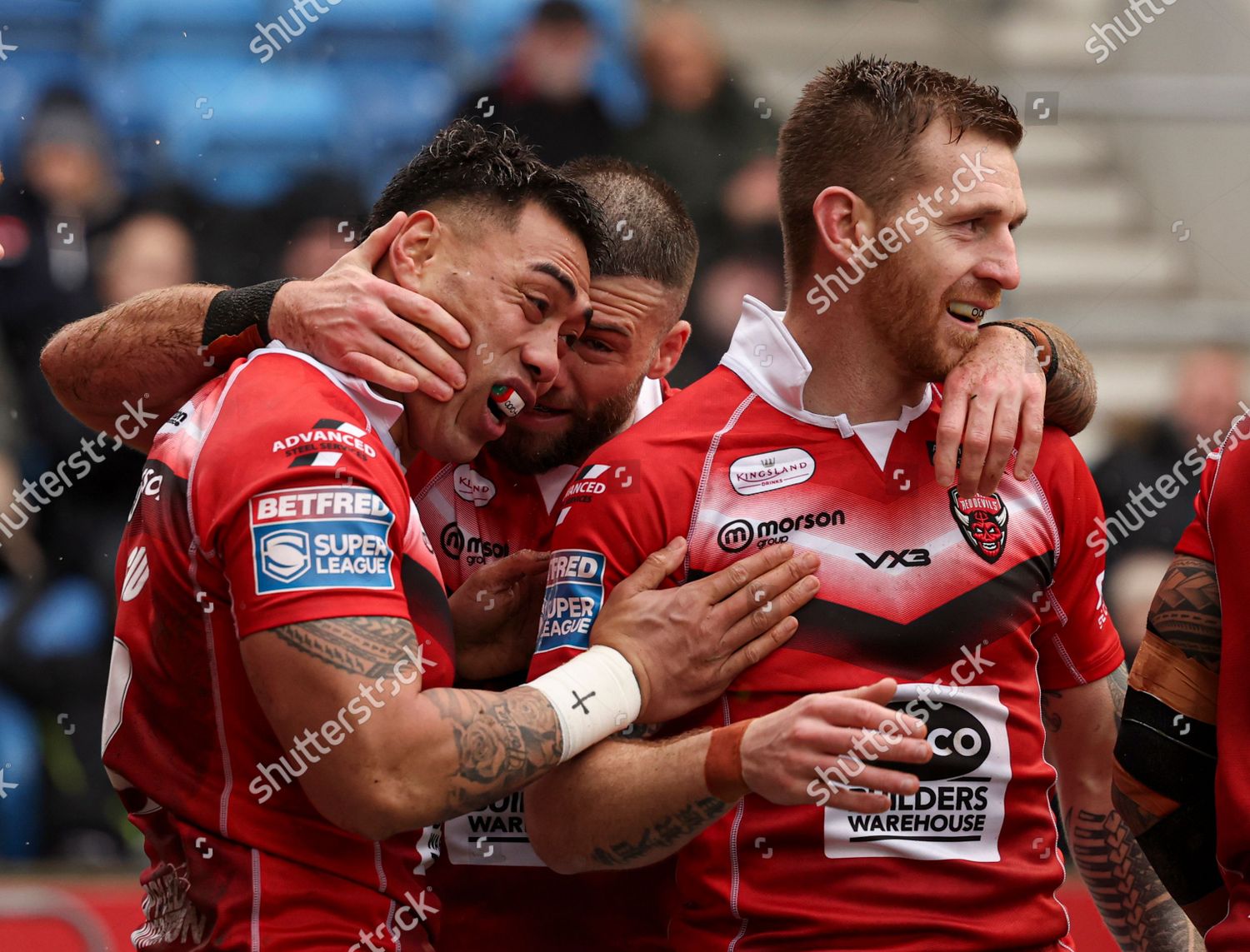Salford Red Devils Ken Sio Celebrates Editorial Stock Photo - Stock ...