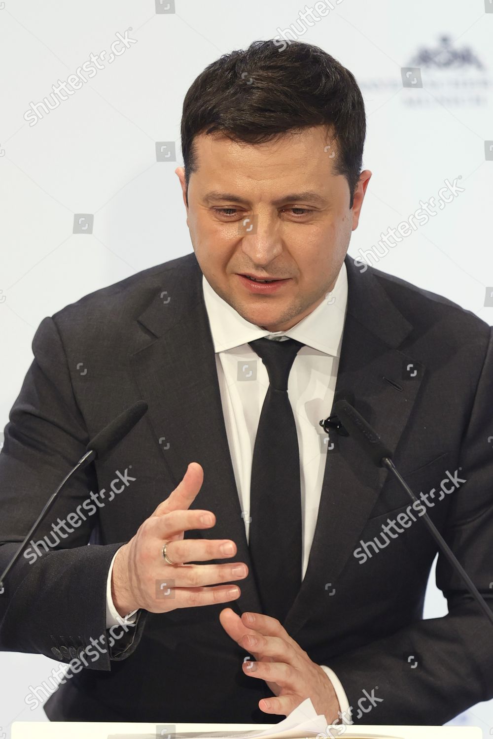Ukrainian President Volodymyr Zelensky Delivers Statement Editorial ...