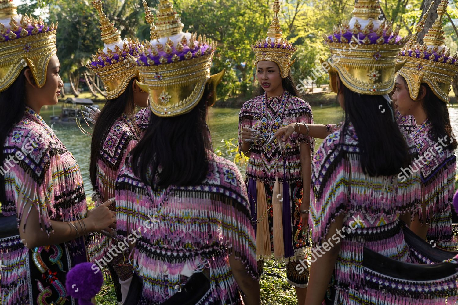 Traditional Thai Dancers Manora Prepare Perform Editorial Stock Photo ...