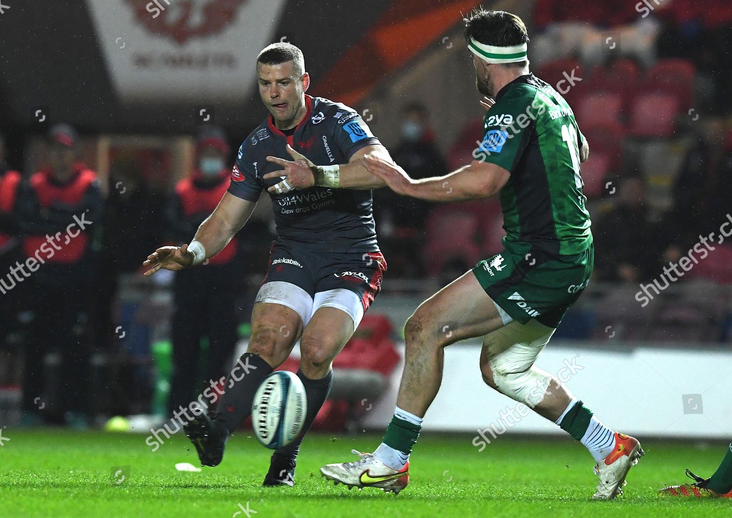Scott Williams Scarlets Chips Through Johnny Editorial Stock Photo ...