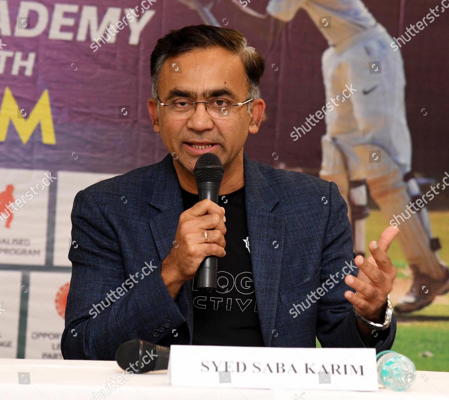 Former Indian Cricketer Saba Karim Addresses Editorial Stock Photo ...