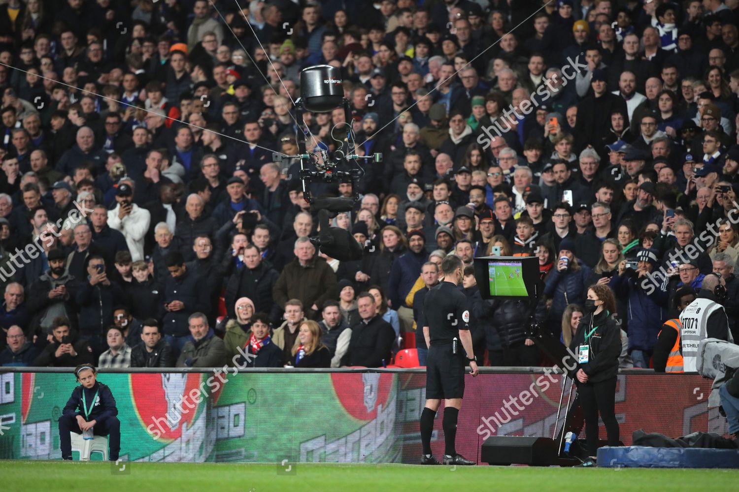 Referee Stuart Attwell Looks Var Screen Editorial Stock Photo - Stock ...