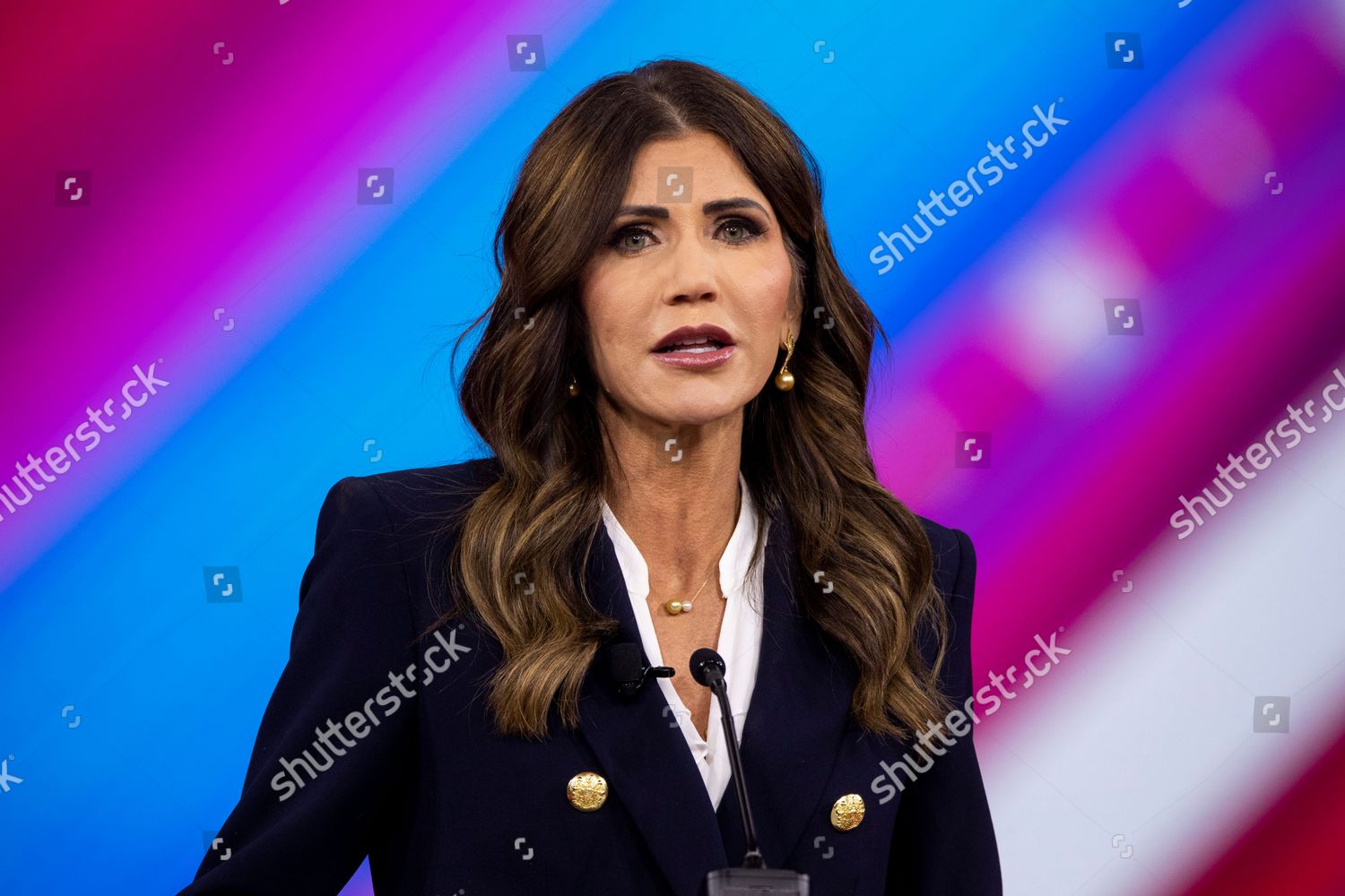Gov Kristi Noem Addresses Audience Conservative Editorial Stock Photo ...