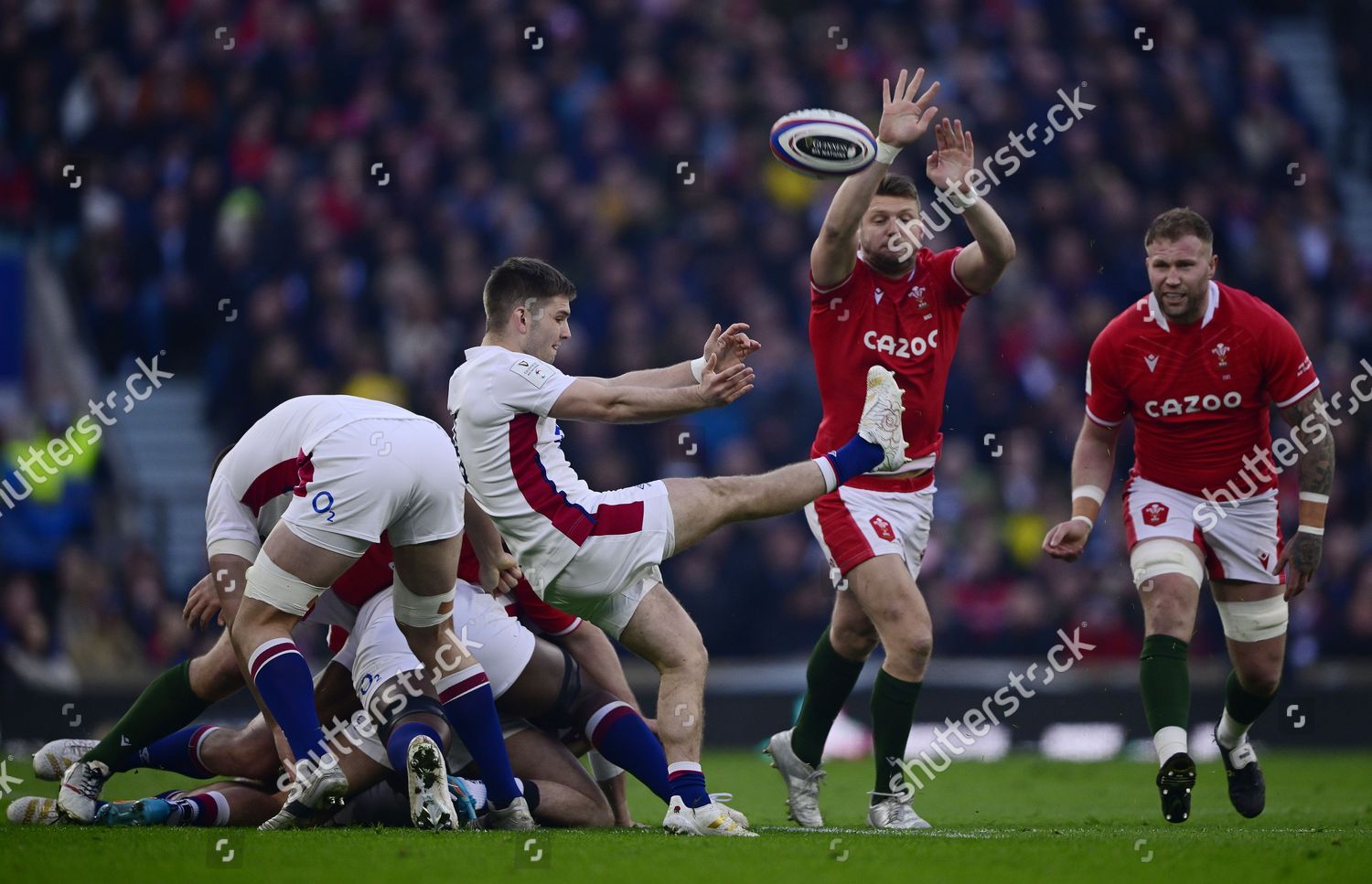 Harry Randall England Rugby Clears Ball Editorial Stock Photo - Stock ...